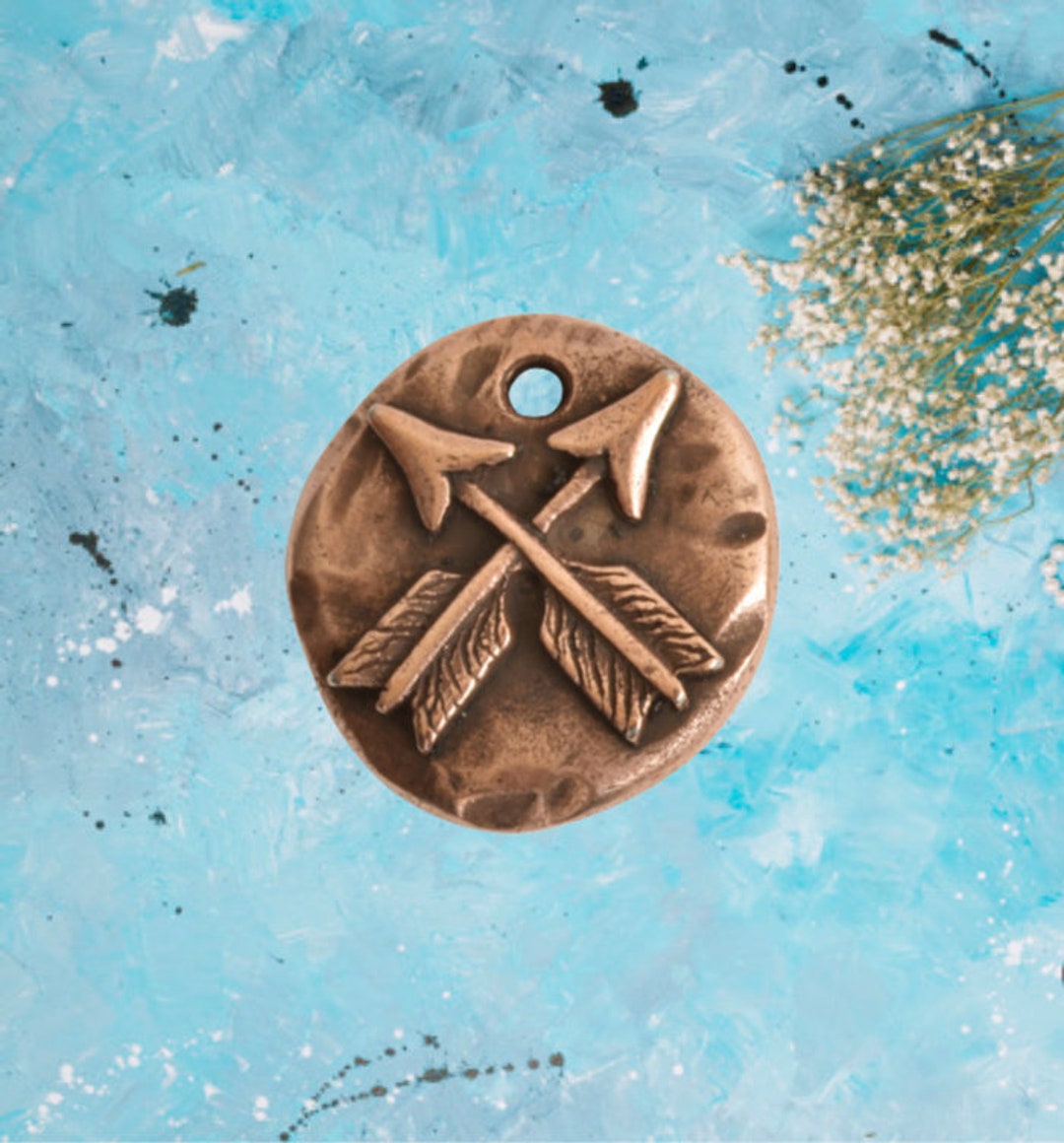Antique Copper Crossed Arrows Charm: Jewelry Making Supply - Etsy
