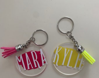 Mirrored Acrylic Keychains Personalized - Etsy