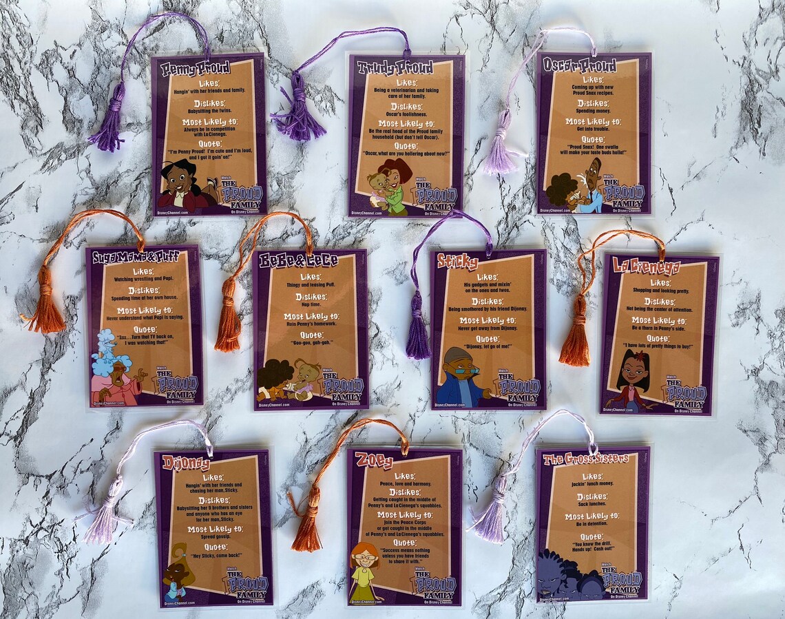 Proud Family Bookmarks Disney Gifts Upcycled Trading - Etsy