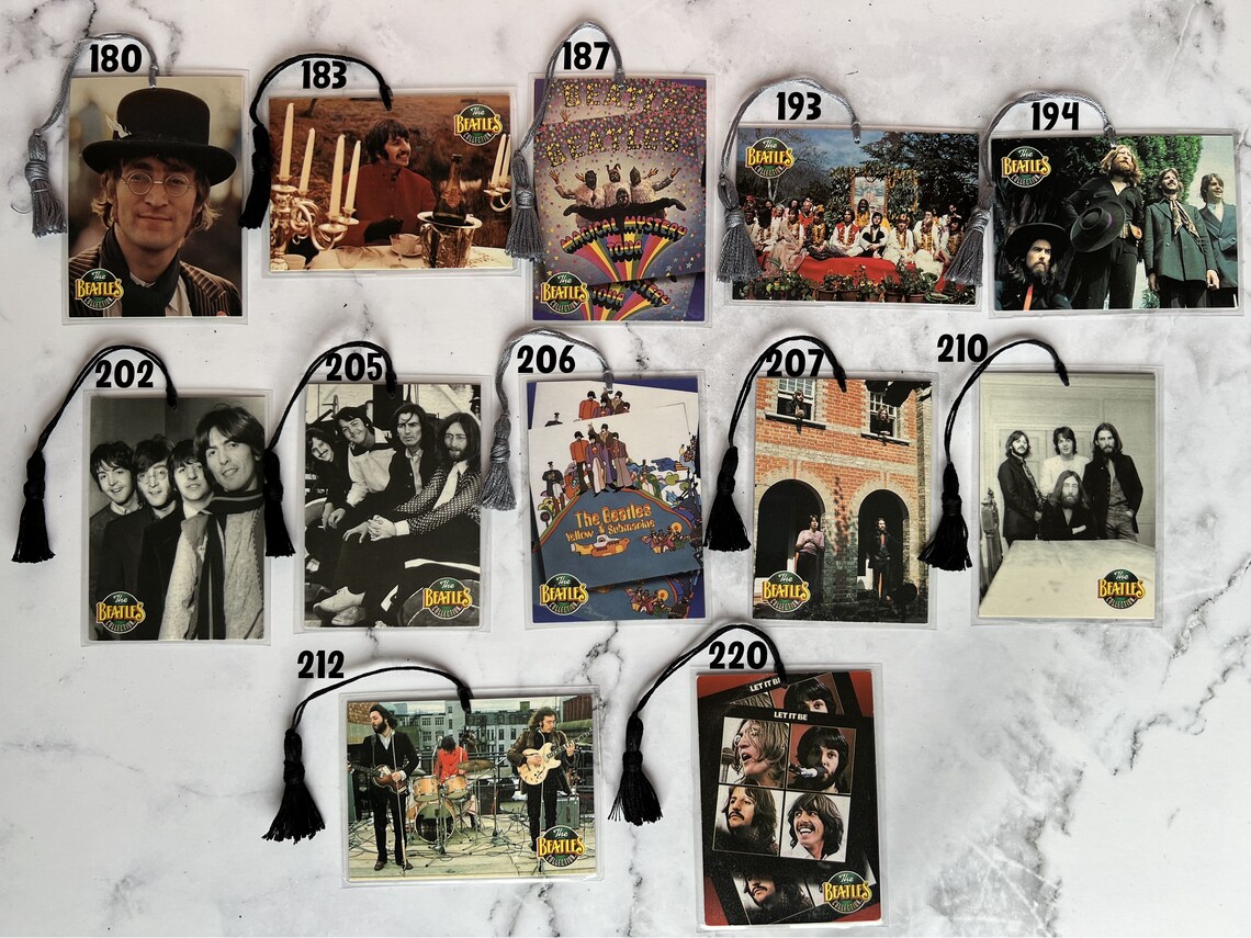 Beatles Bookmarks Album Covers Upcycled Trading Cards | Etsy