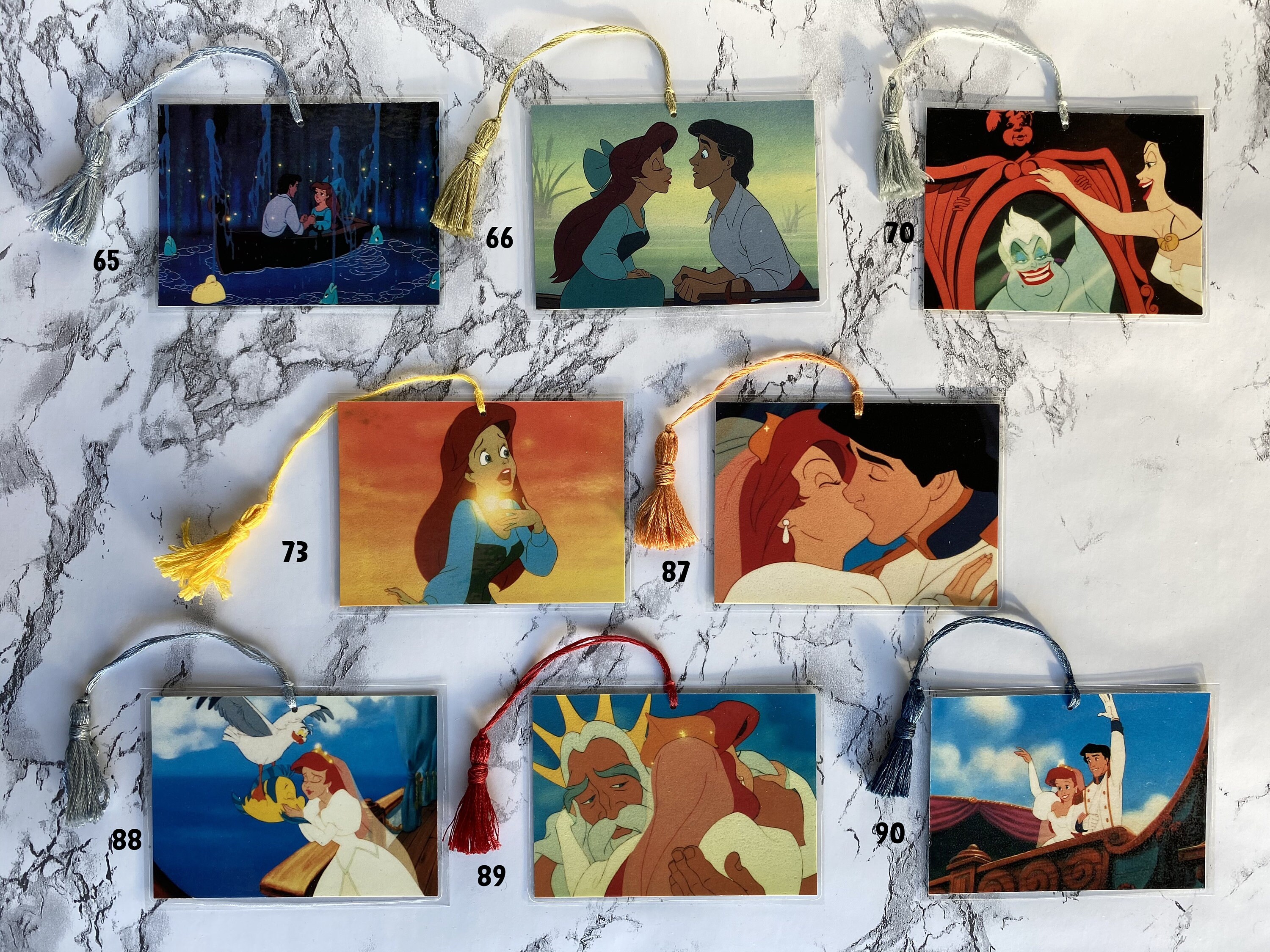 The Little Mermaid Bookmarks Disney Gifts Upcycled - Etsy