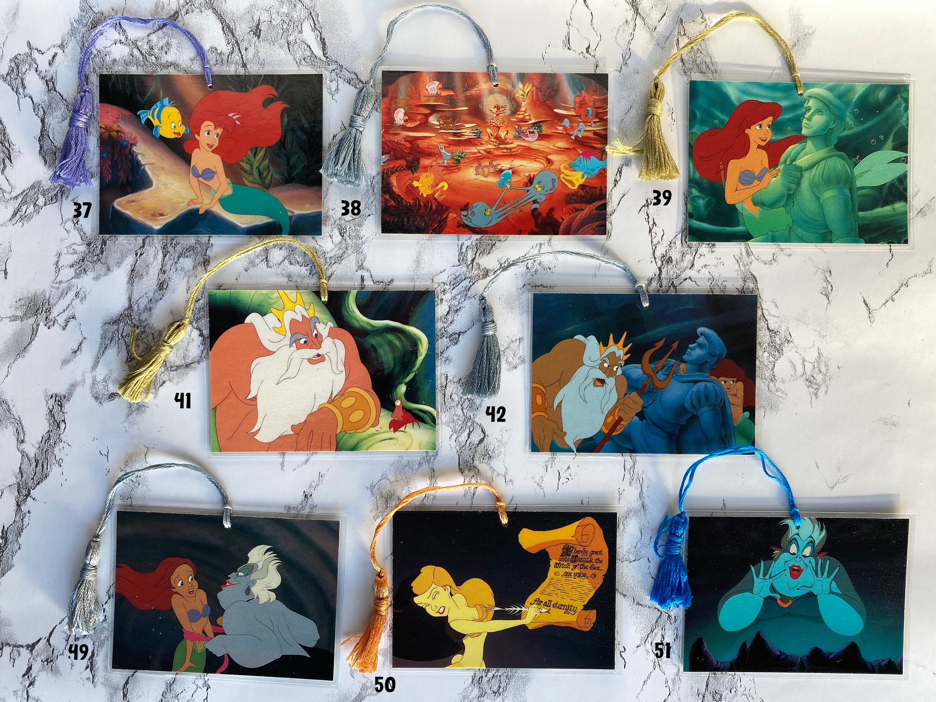 The Little Mermaid Bookmarks Disney Gifts Upcycled - Etsy