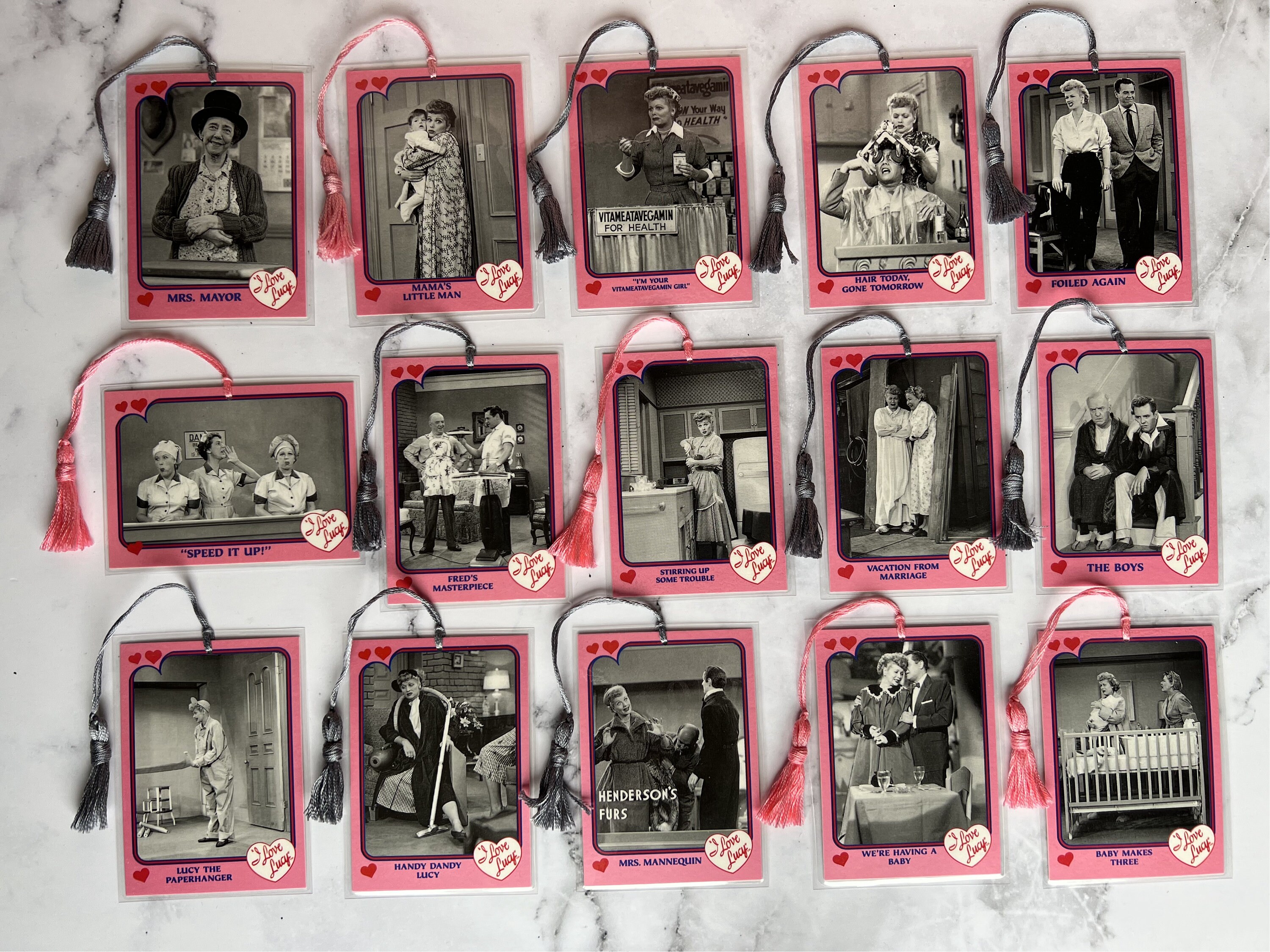 I Love Lucy Bookmarks Upcycled Trading Cards Handmade - Etsy