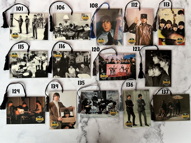 Beatles Bookmarks Album Covers Upcycled Trading Cards | Etsy