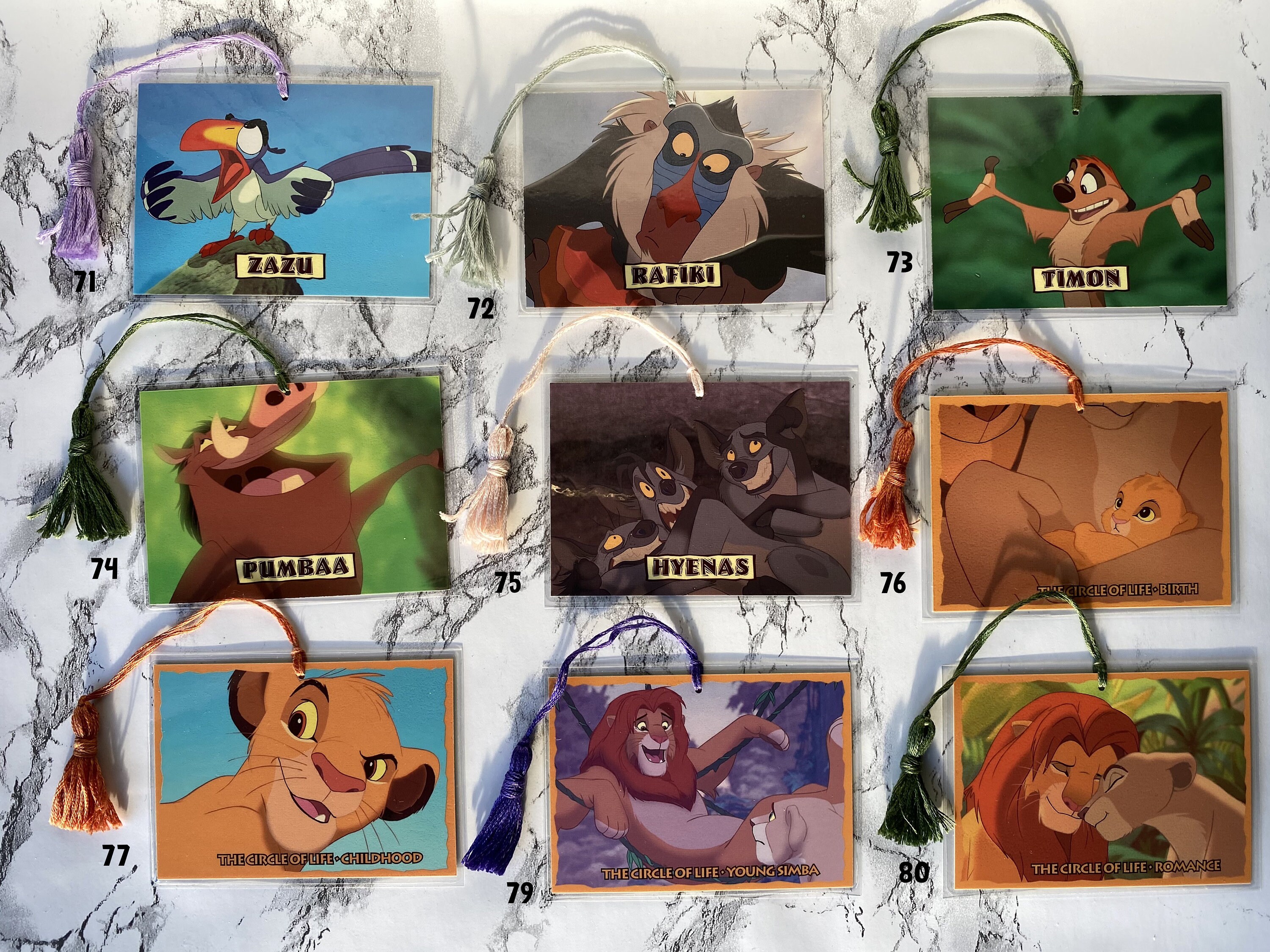 The Lion King Bookmarks Disney Gifts Upcycled Trading | Etsy