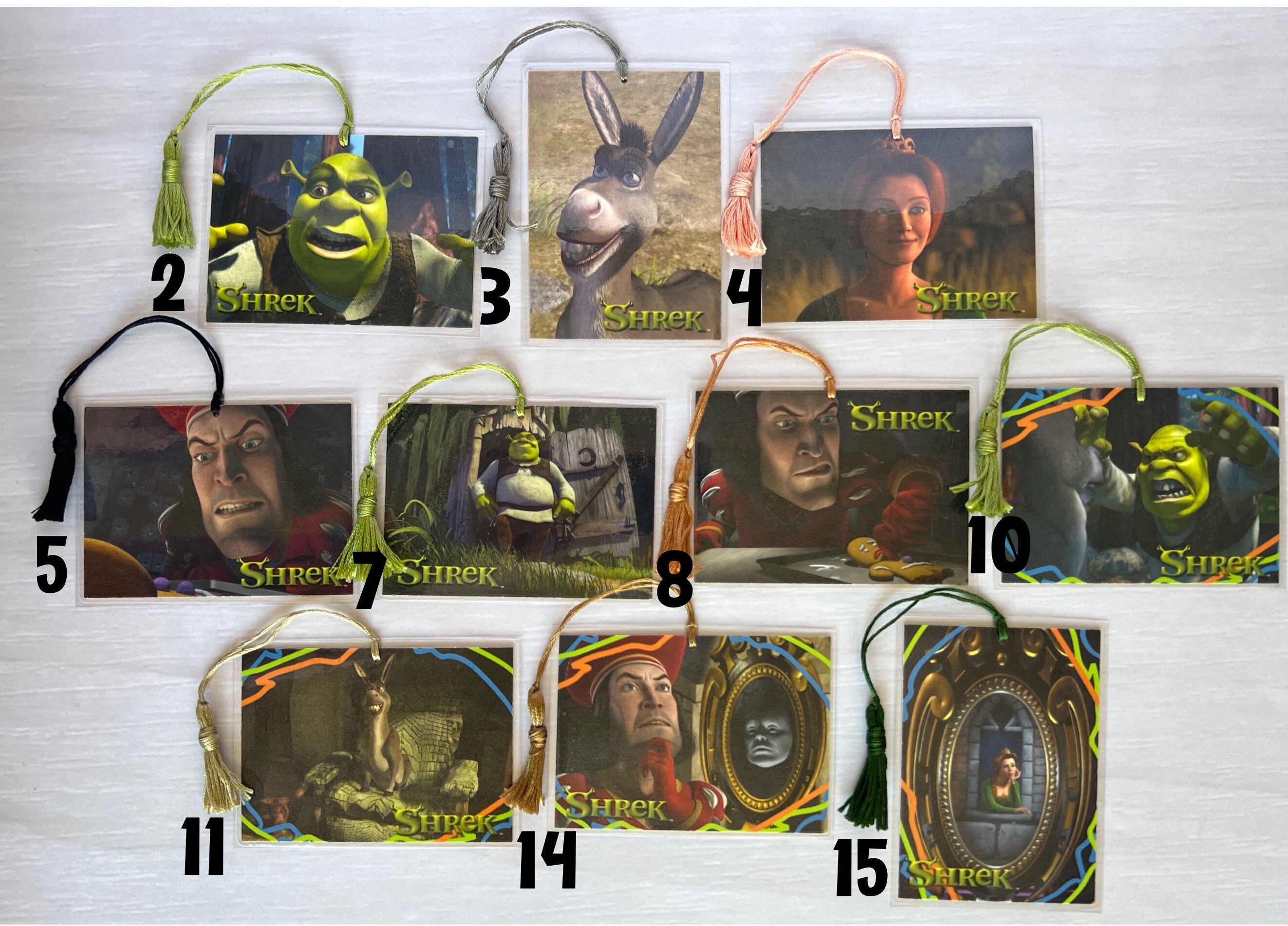 Shrek Bookmarks Various Designs Shrek Donkey Fiona - Etsy Australia