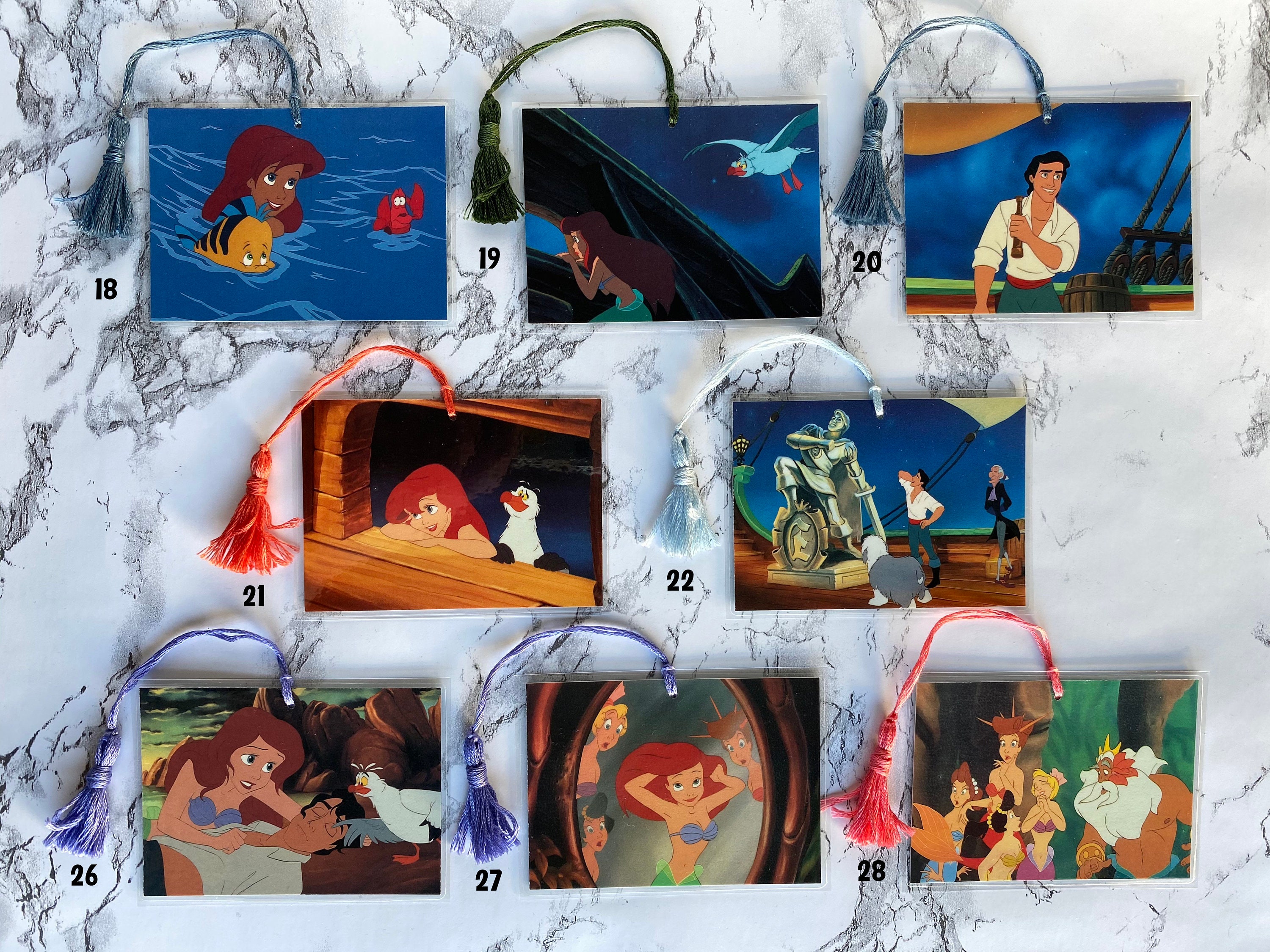 The Little Mermaid Bookmarks Disney Gifts Upcycled - Etsy