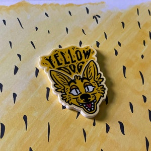 Yellow Dog Vinyl Sticker - Etsy