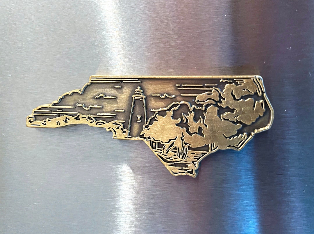 North Carolina OBX Lighthouse Metal Magnet - Etsy