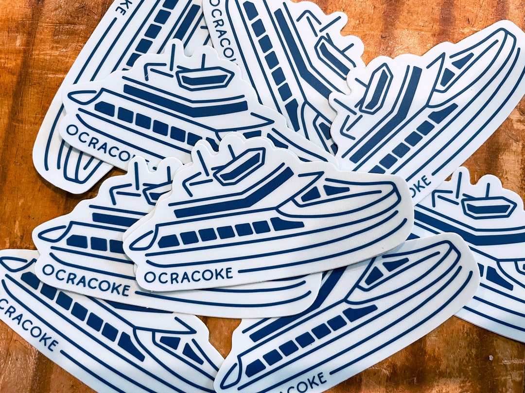 Ocracoke Ferry Vinyl Sticker - Etsy