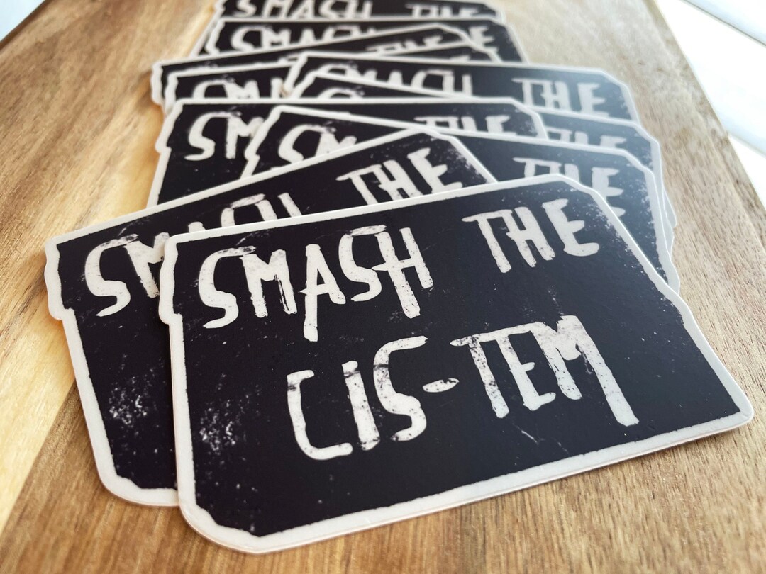 Smash the Cis-tem Vinyl Sticker - Etsy