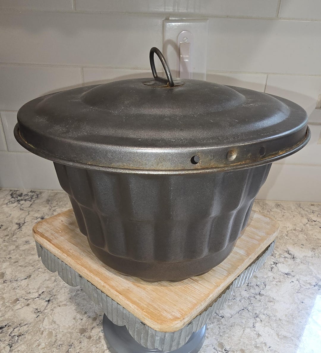 Vintage Aluminum Steamed Pudding Mold, Fluted Tin Jello Mold - Etsy