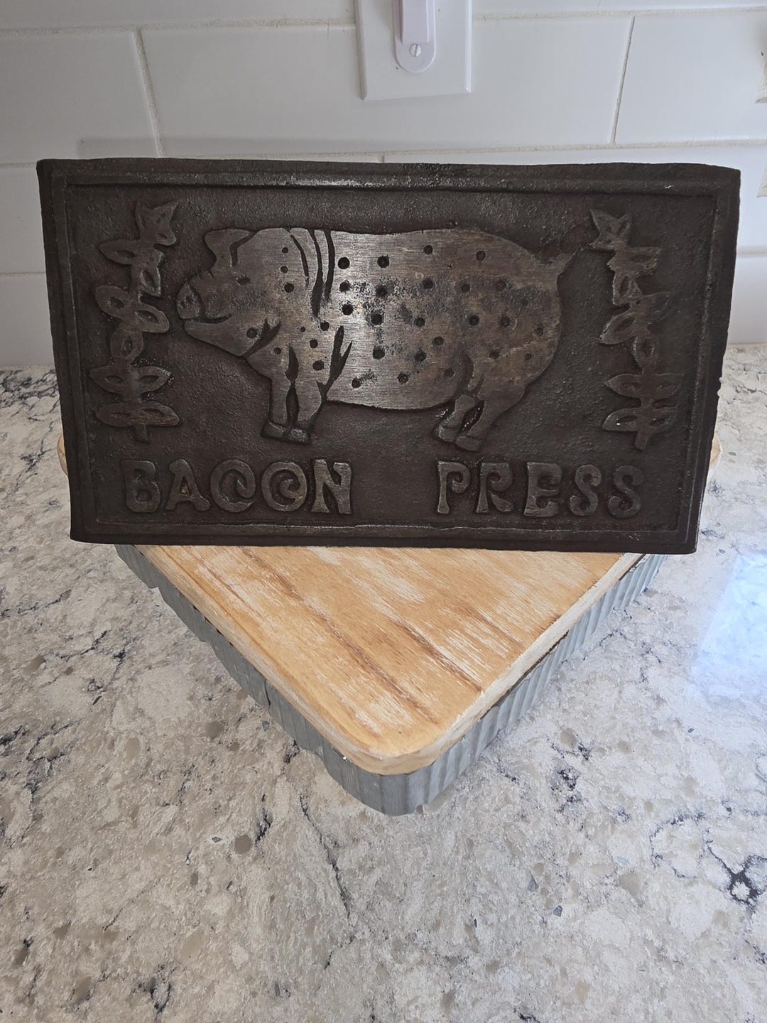 Vintage Cast Iron Bacon Press, Cast Iron Grill Press - Etsy
