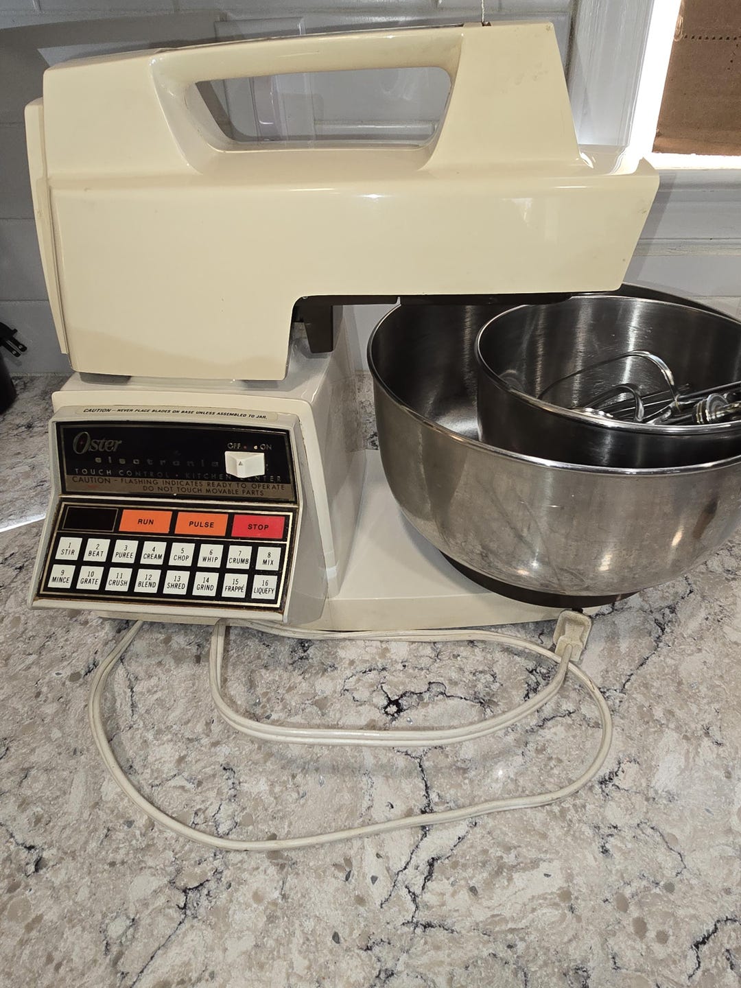 Vintage Oster 16 Speed Electronic Touch Kitchen Center W-mixing Bowls ...