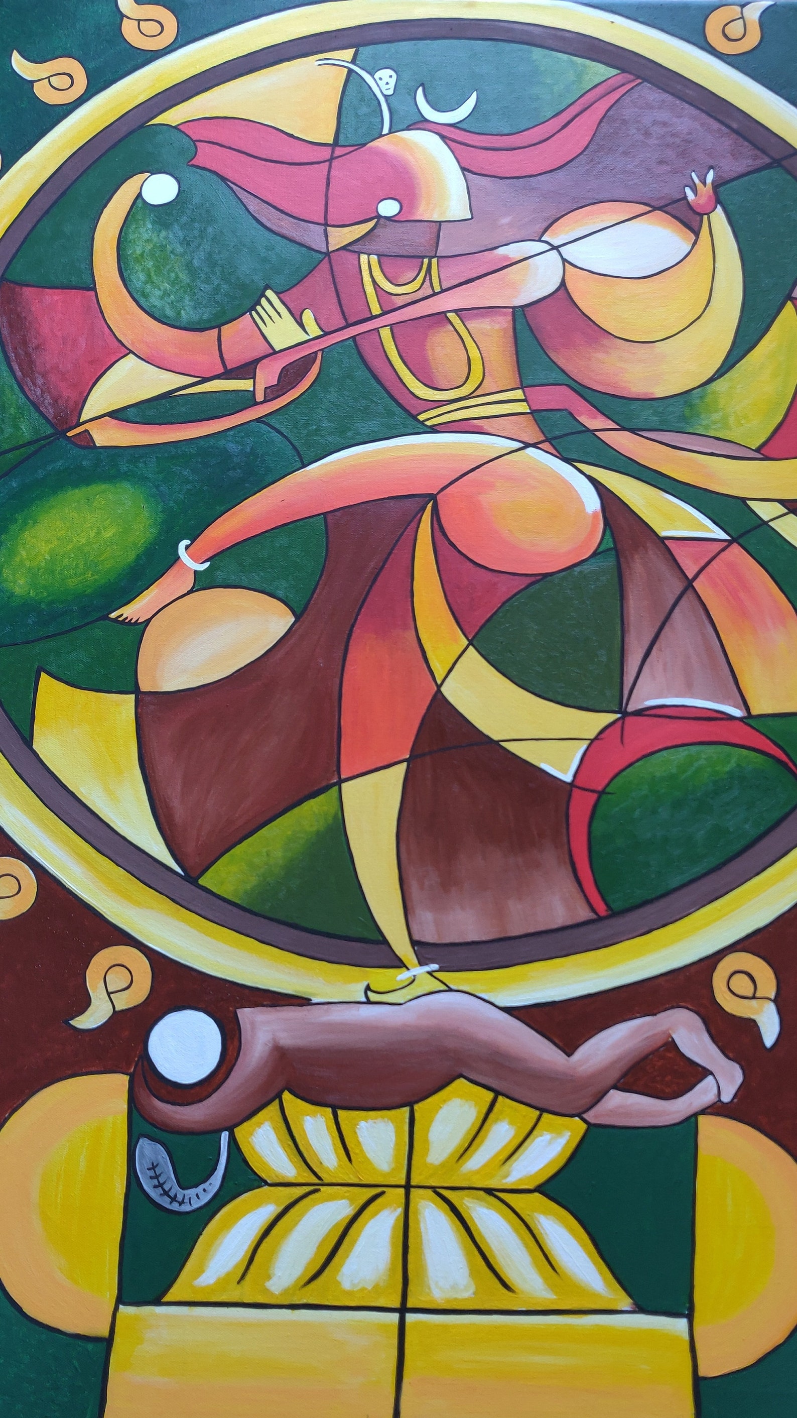 Lord Shiva Nataraja Adiyogi Modern Contemporary Handade Original ...