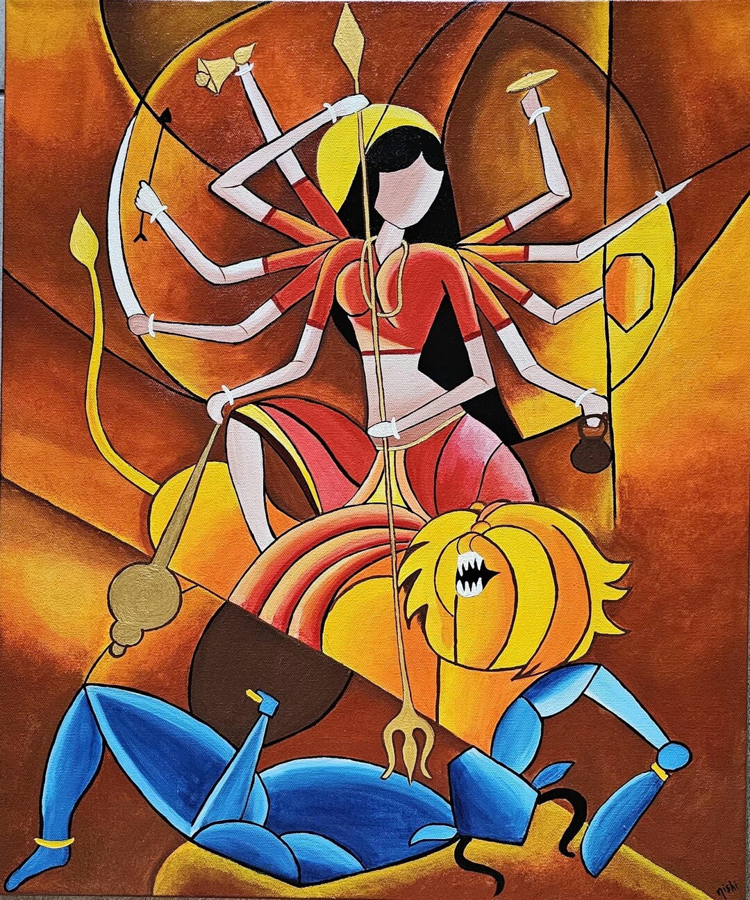 Maa Durga Painting , Navratri , Durga Shakti , Modern Durga Maa ...