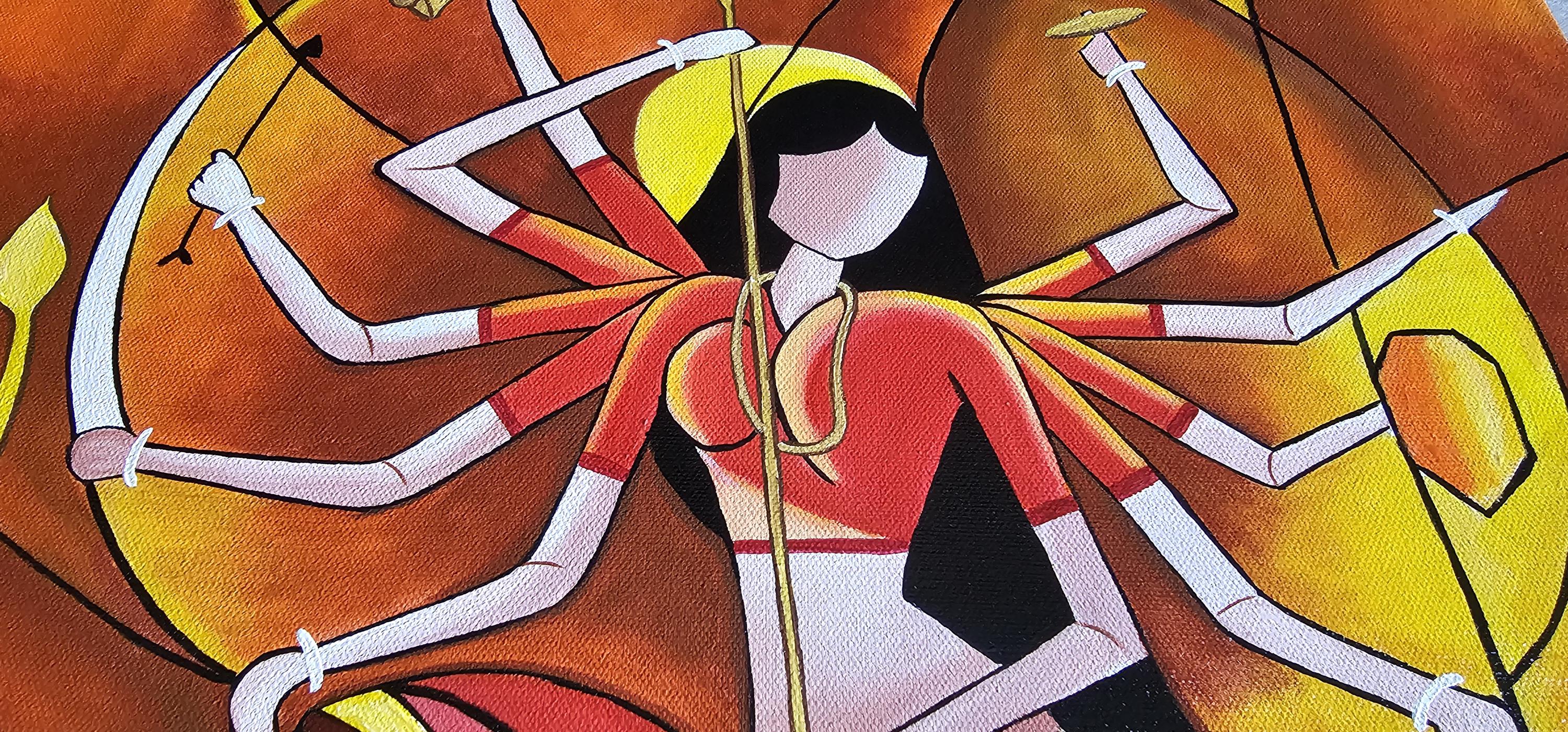 Maa Durga Painting , Navratri , Durga Shakti , Modern Durga Maa ...
