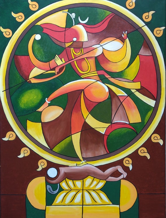 Abstract Painting Of Lord Shiva