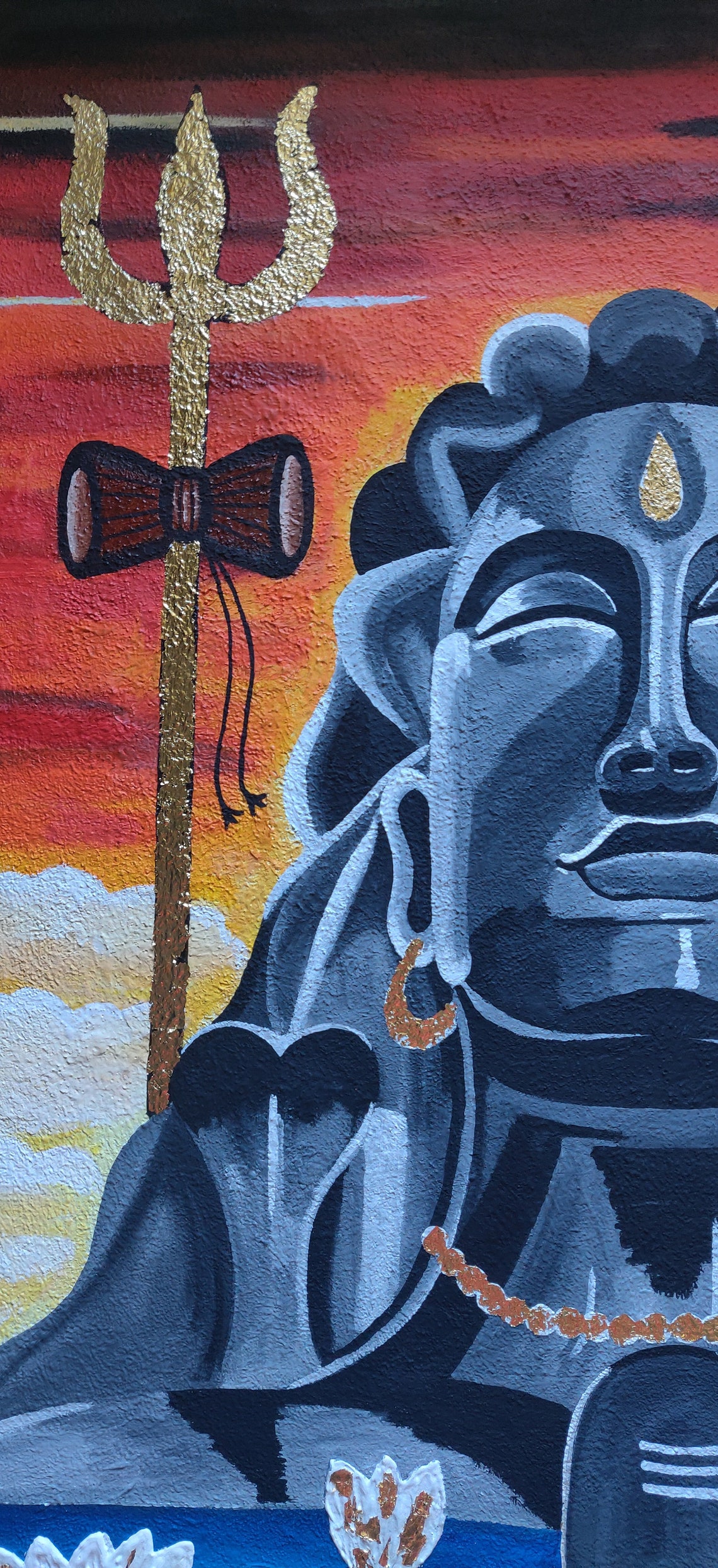 Shiva Adiyogi , Mahadev Modern Contemporary Painting, Indian Art - Etsy