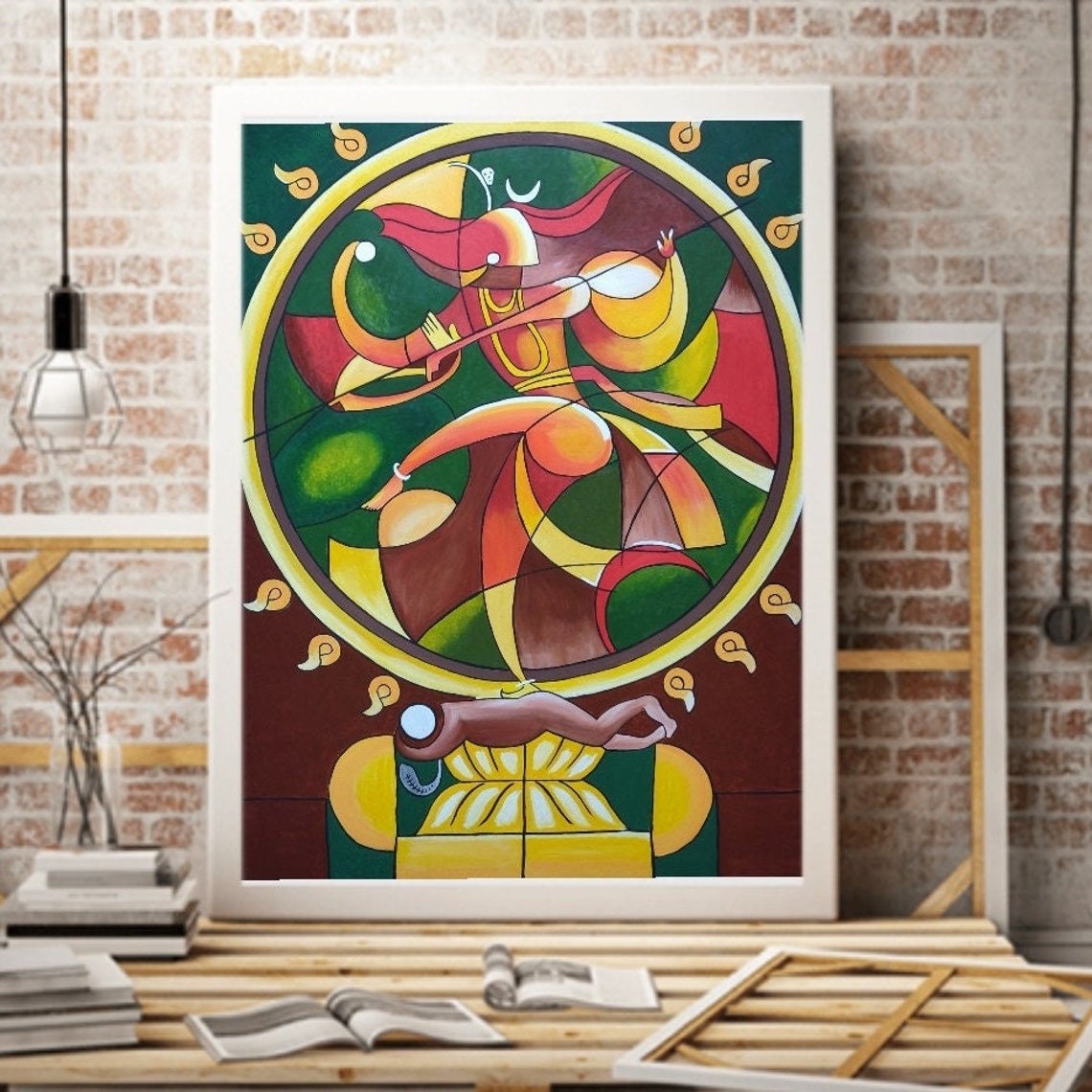 Lord Shiva Nataraja Adiyogi Modern Contemporary Handade Original ...