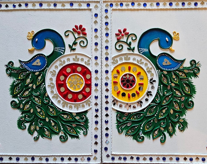 Lippan Art Mud and Mirror Work, Mandala Art, Painting, Home Decor ...