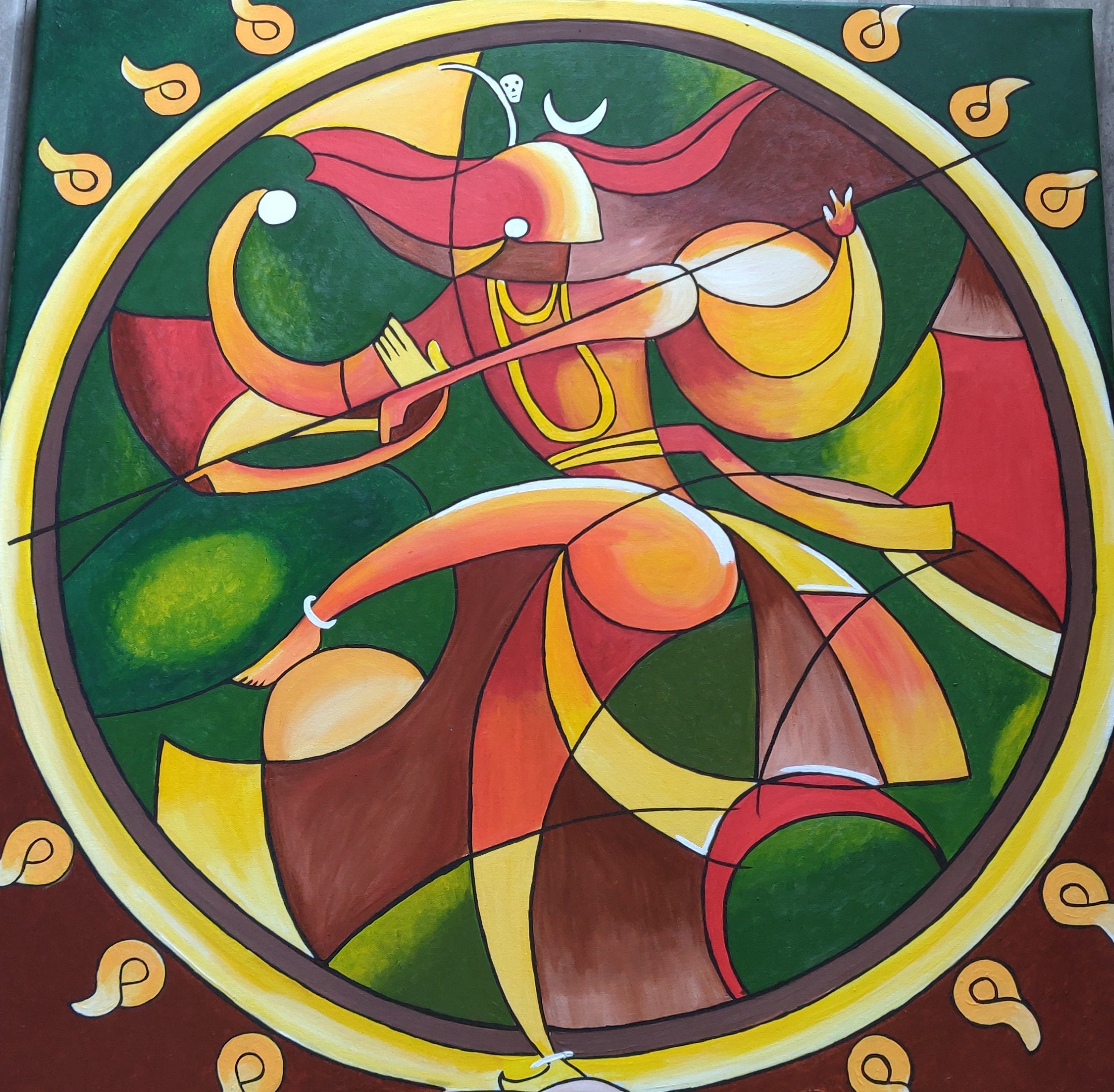 Lord Shiva Nataraja Adiyogi Modern Contemporary Handade Original ...