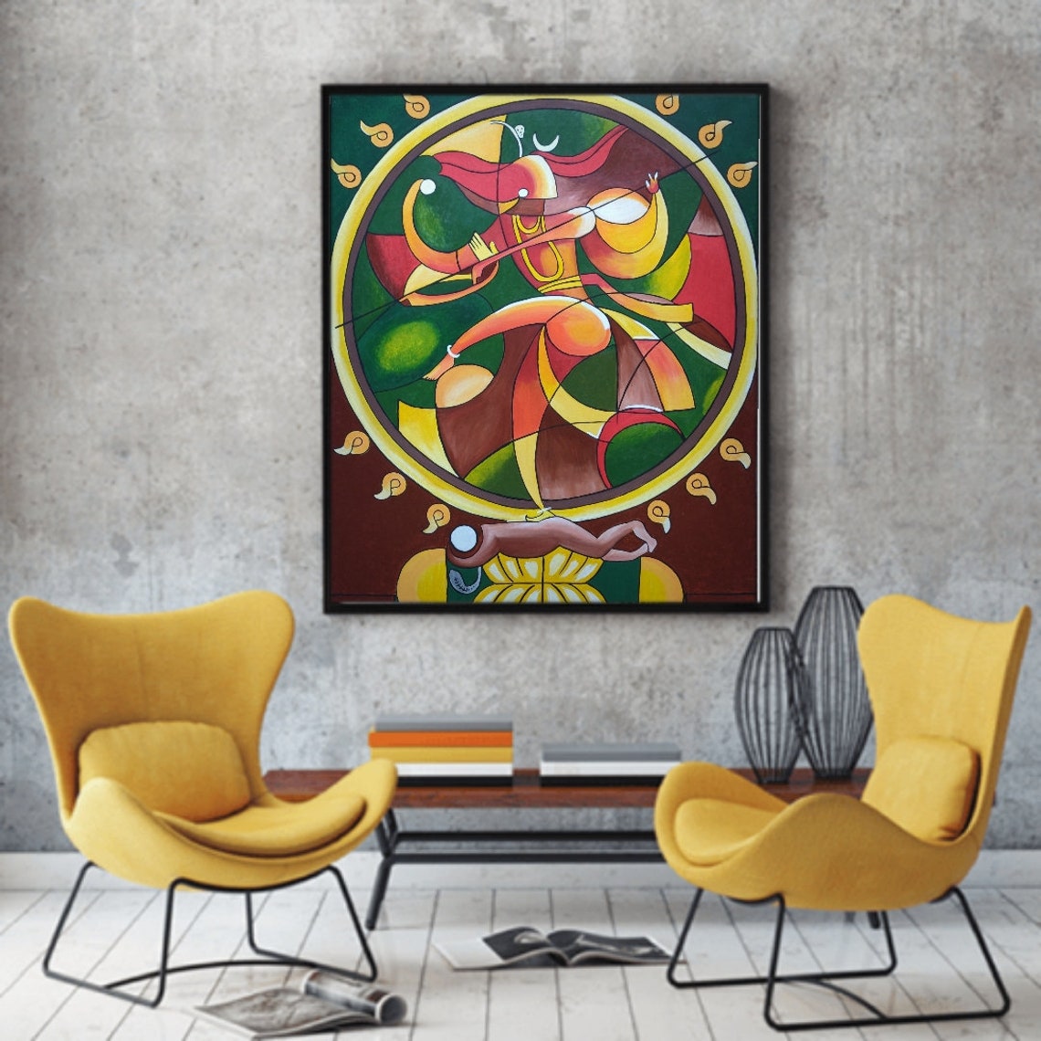 Lord Shiva Nataraja Adiyogi Modern Contemporary Handade Original ...