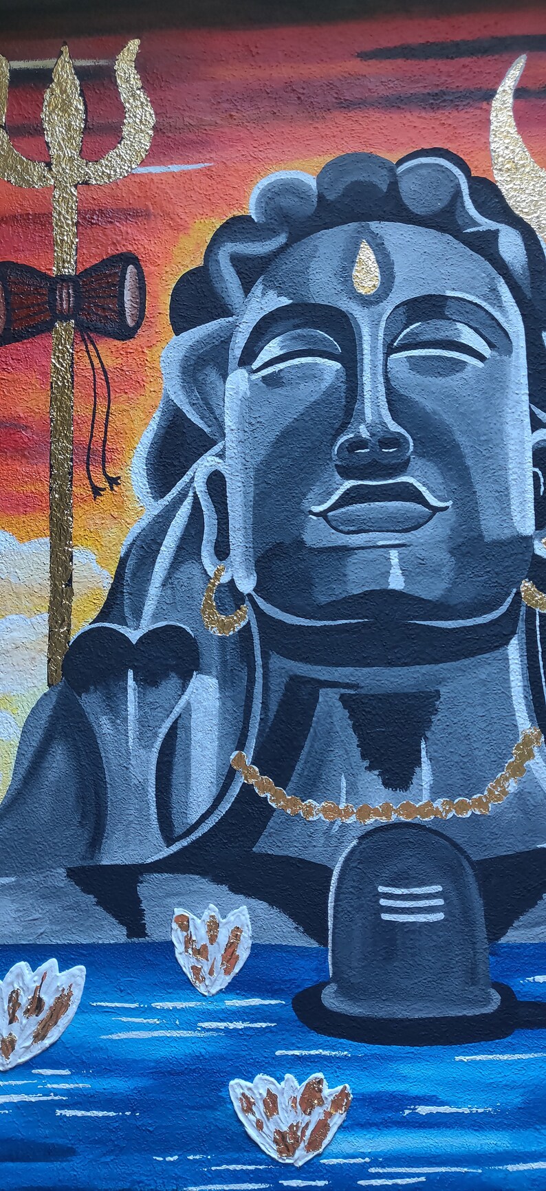 Shiva Adiyogi , Mahadev Modern Contemporary Painting, Indian Art, Wall ...