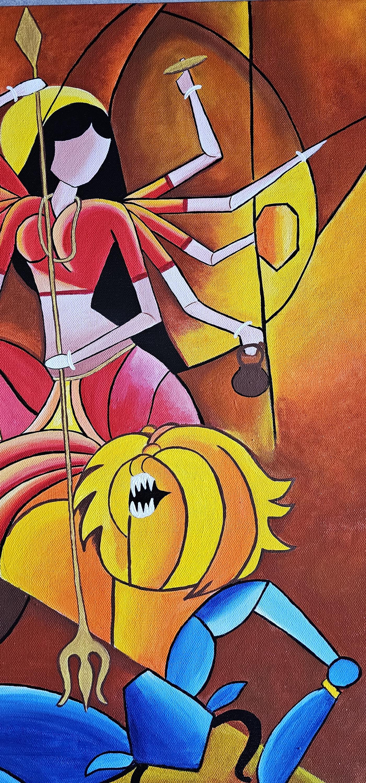 Maa Durga Painting , Navratri , Durga Shakti , Modern Durga Maa ...