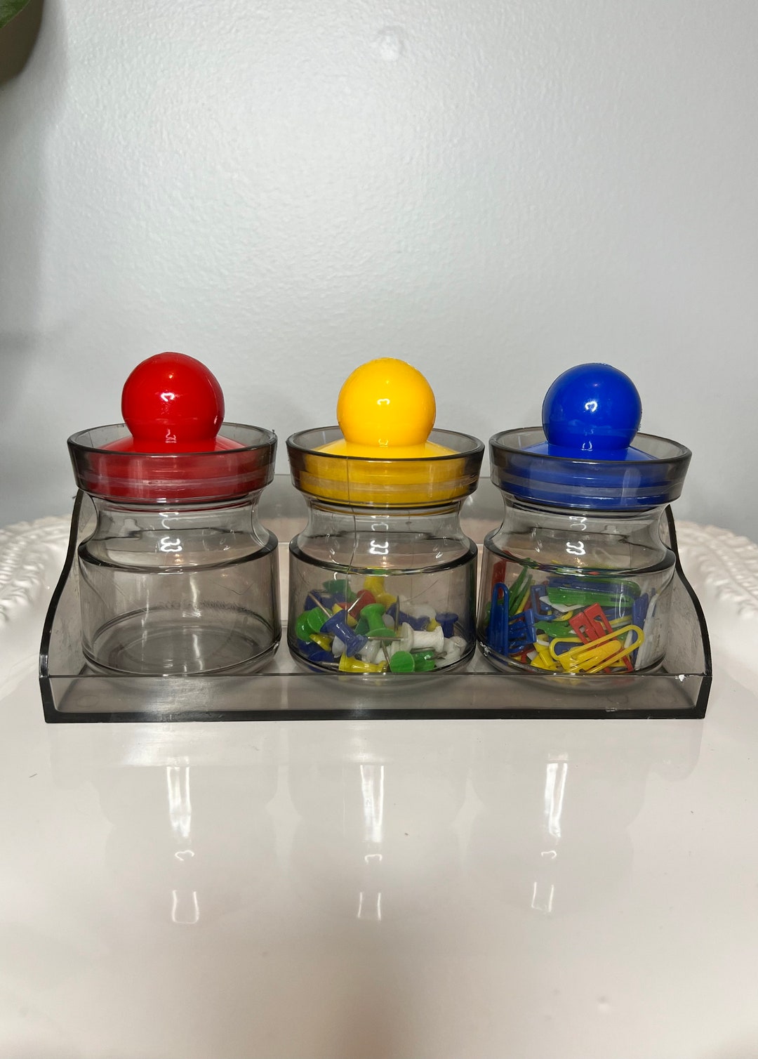 Eighties Desk Organizer, Vintage Storage, Mid Mod Style, 1980s ...