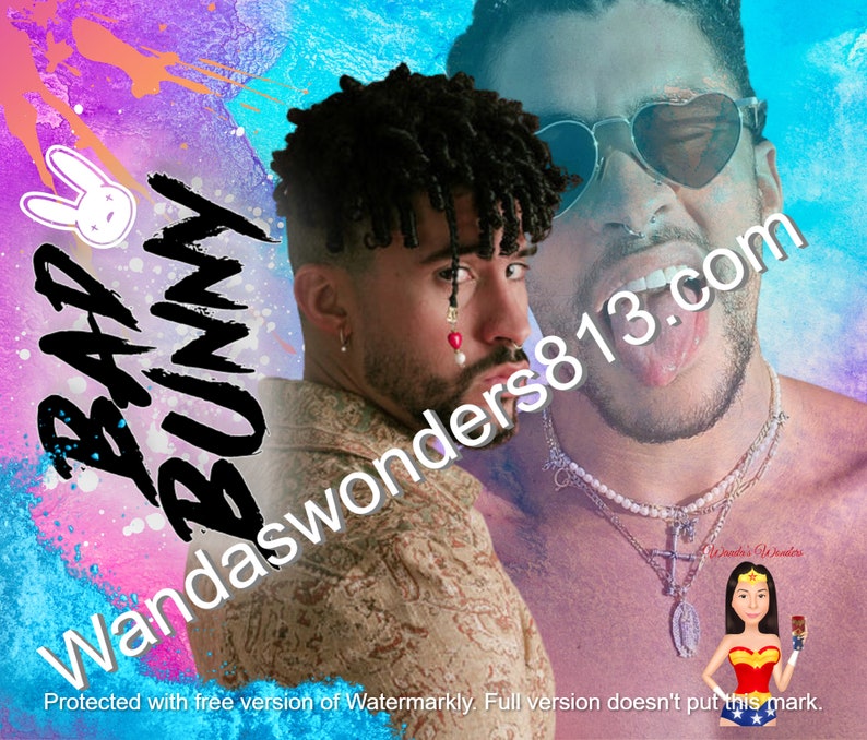 Bad Bunny Tumbler Wrap PNG- Sublimation - Etsy