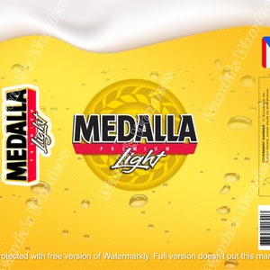 Medalla Light Tumbler Wrap Png-sublimation-beer - Etsy