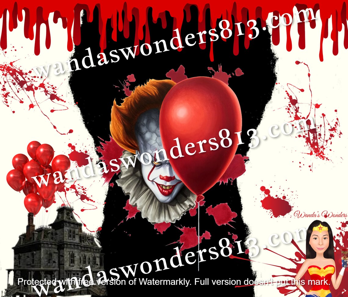 Pennywise It Clown Tumbler Wrap PNG- Sublimation - Etsy