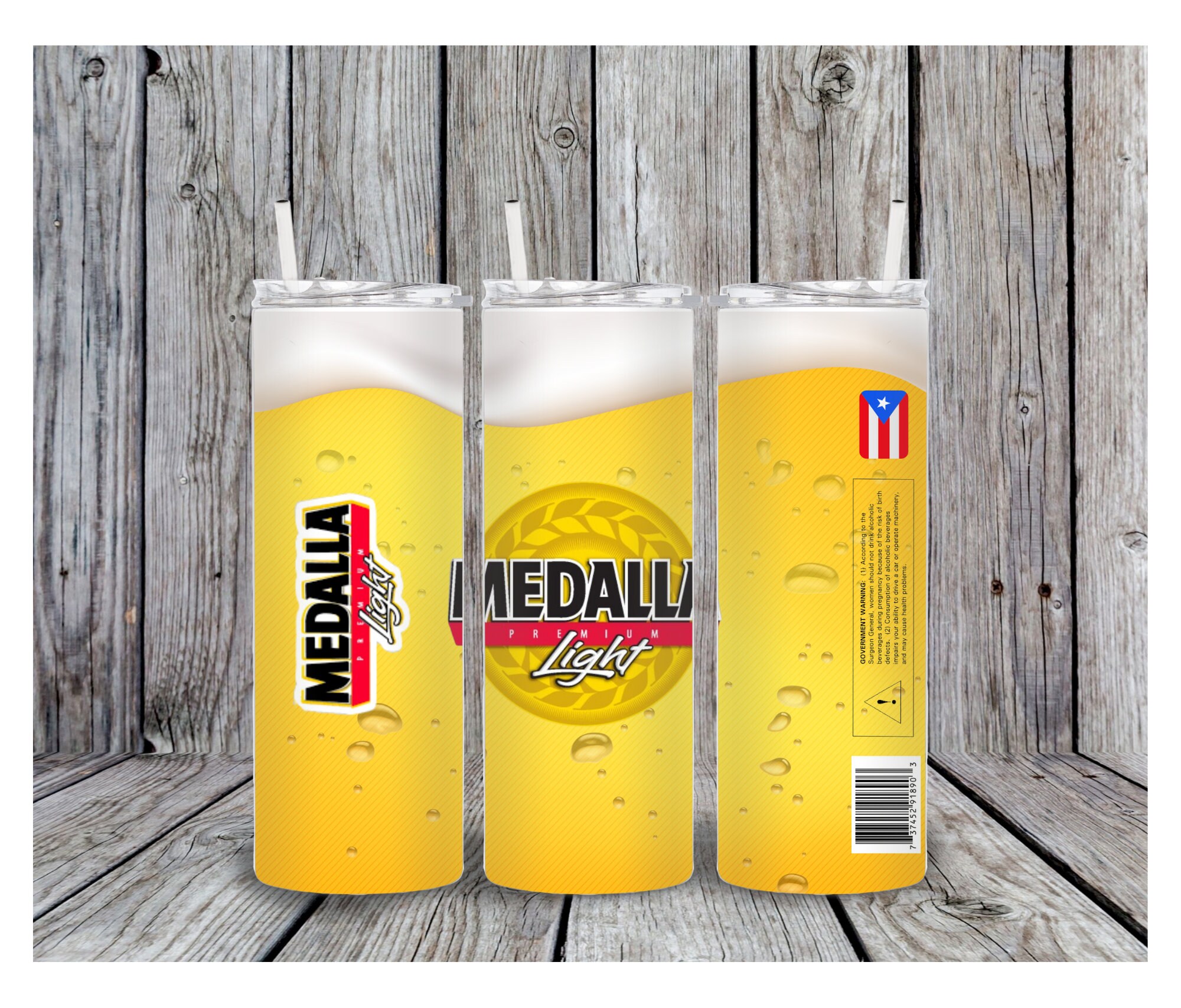 Medalla Light Tumbler Wrap Png-sublimation-beer - Etsy