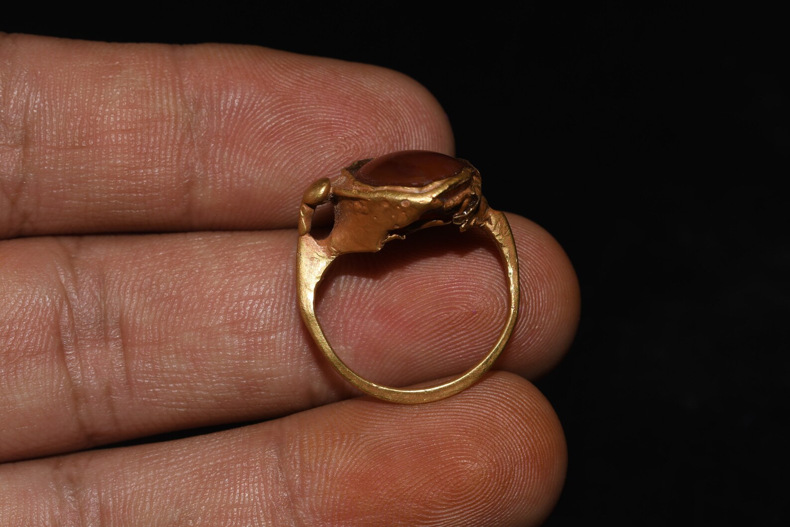 Genuine Ancient Roman Gold Ring With Carnelian Stone Bezel Ca. - Etsy