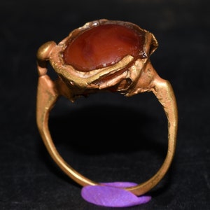 Genuine Ancient Roman Gold Ring With Carnelian Stone Bezel Ca. - Etsy