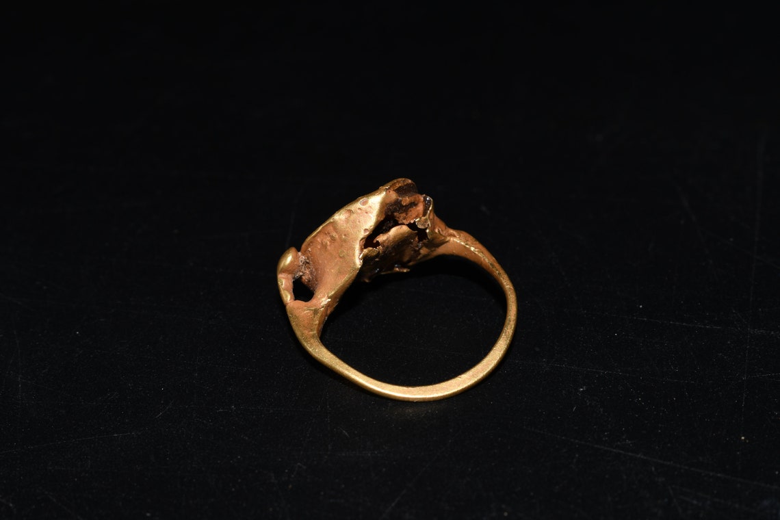 Genuine Ancient Roman Gold Ring With Carnelian Stone Bezel Ca. - Etsy