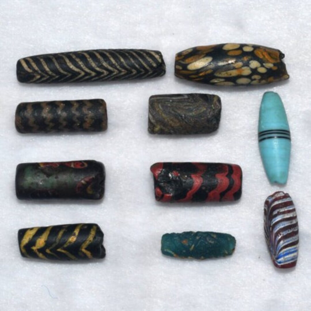 10 Ancient Roman Gabri Mosaic Glass Beads Circa Early 1st Century AD ...