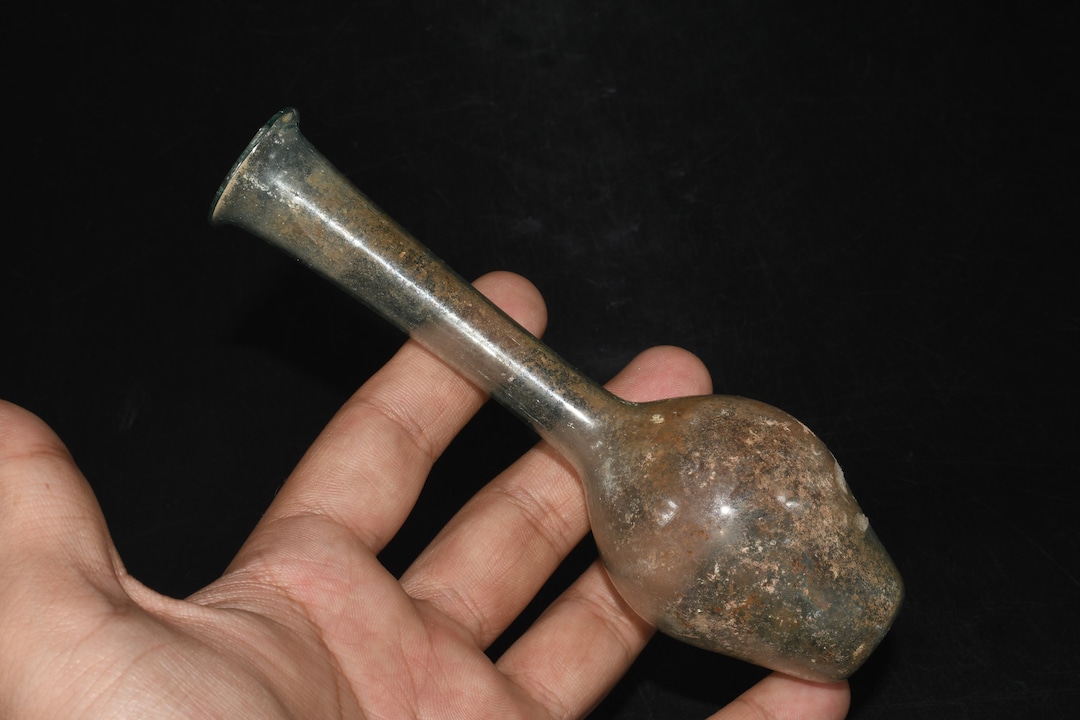 Genuine Ancient Roman Glass Unguentarium Bottle in Perfect - Etsy