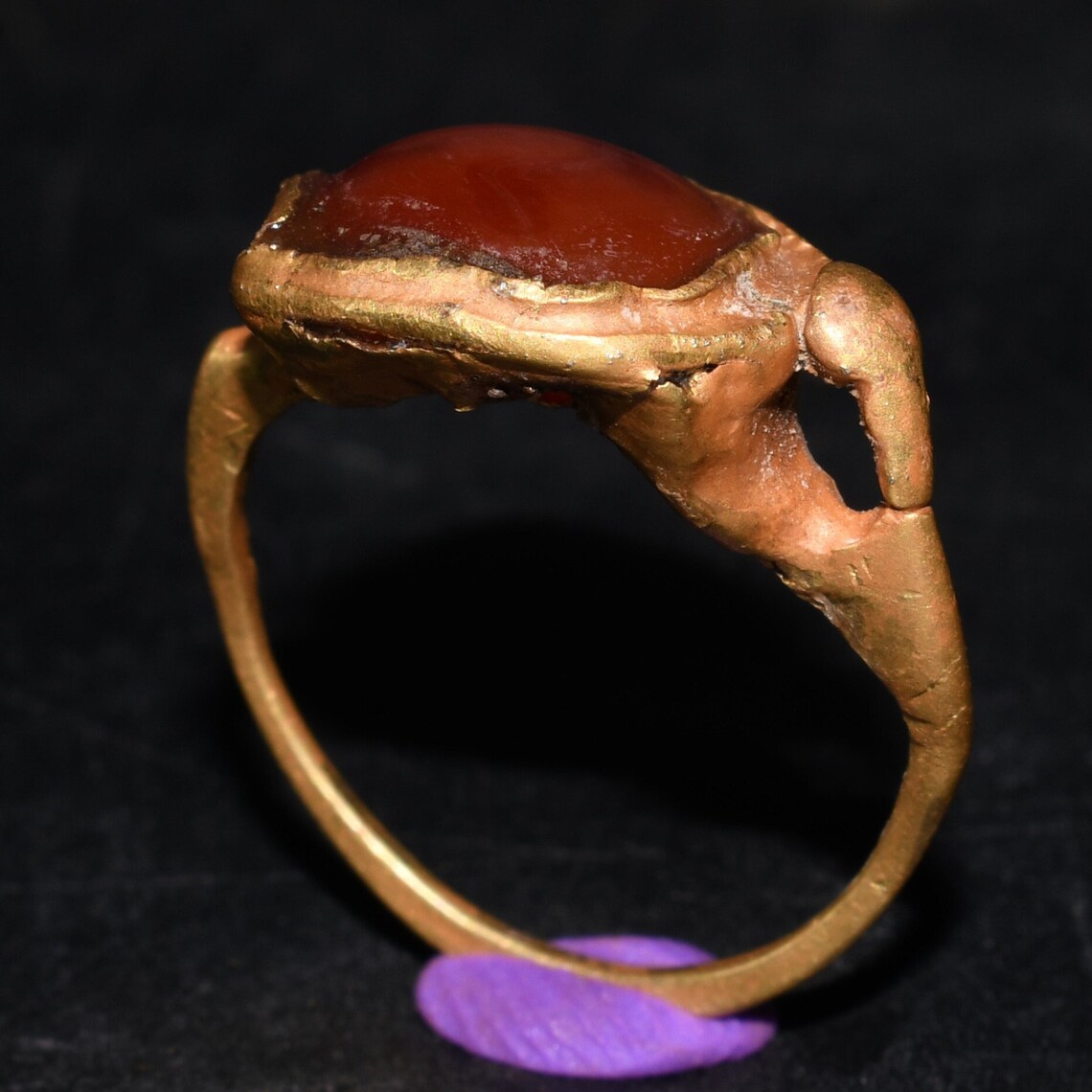 Genuine Ancient Roman Gold Ring With Carnelian Stone Bezel Ca. - Etsy
