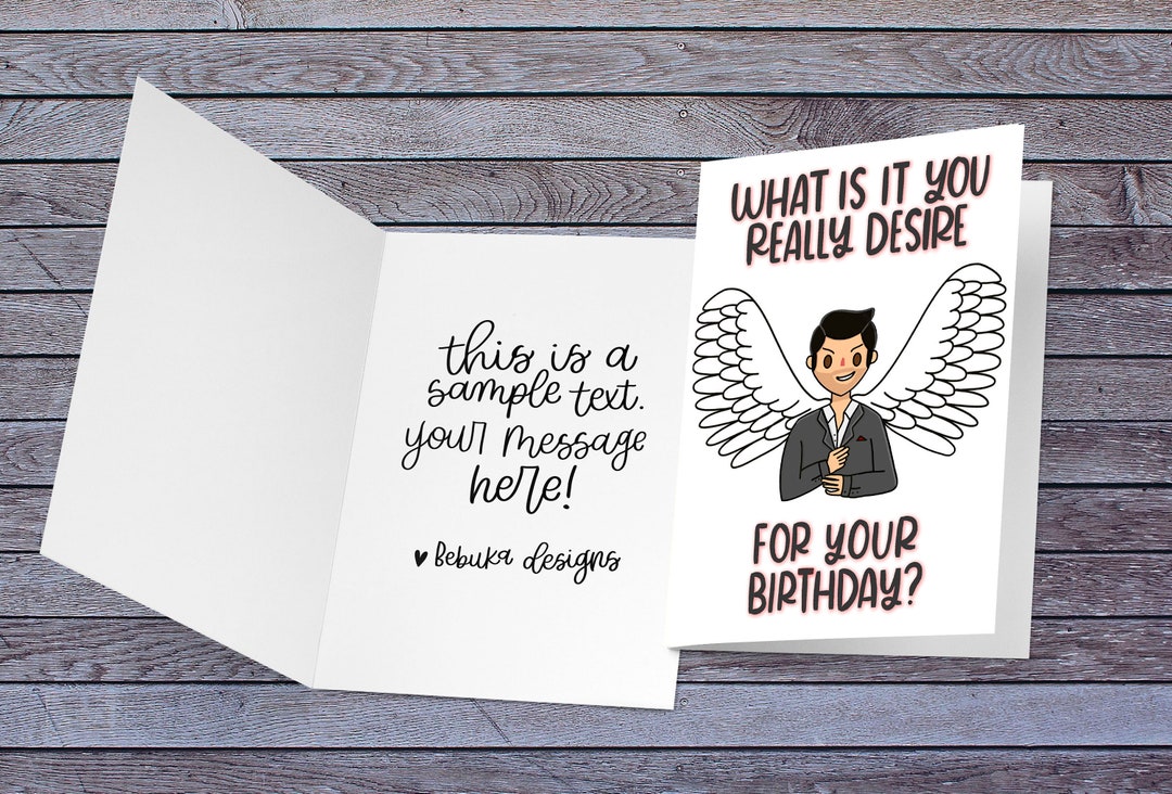 Lucifer Birthday Card What Do You Desire - Etsy