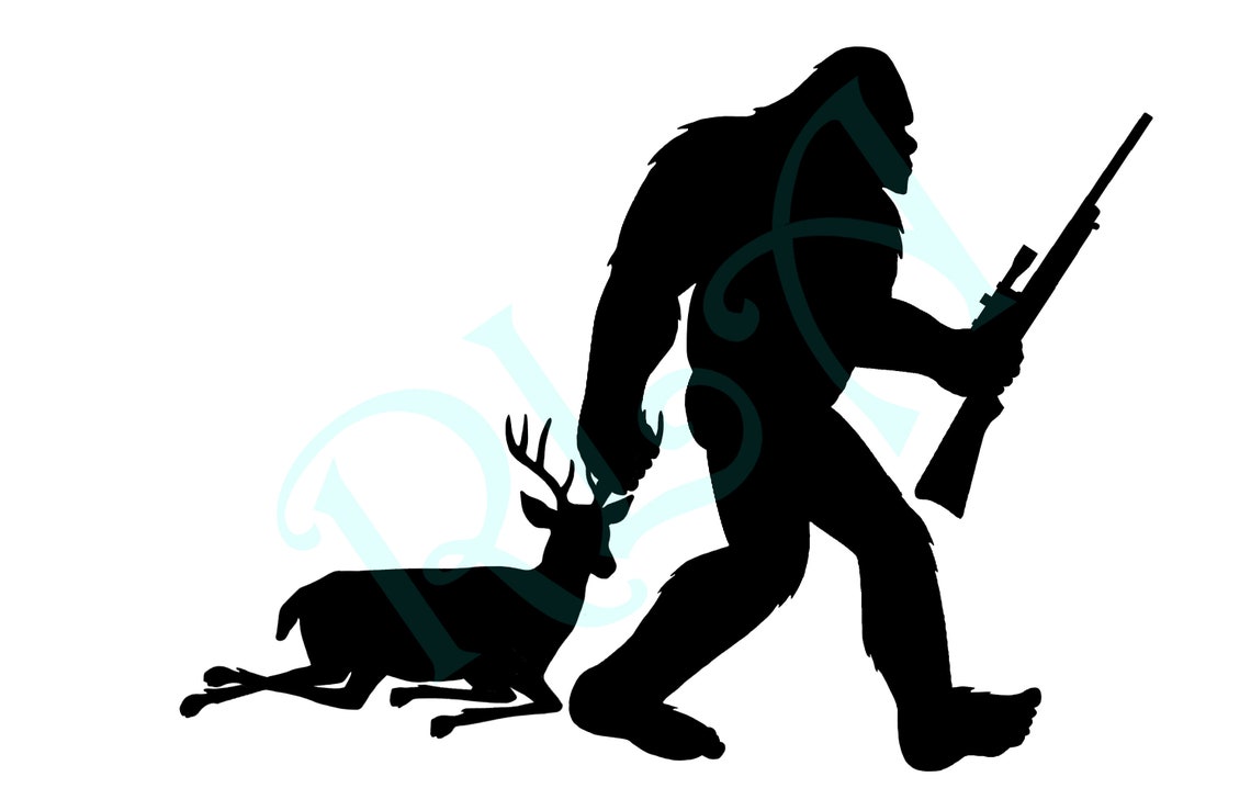 Bigfoot Sasquatch Rifle Deer Hunter Vinyl Decal LARGE 11in X - Etsy