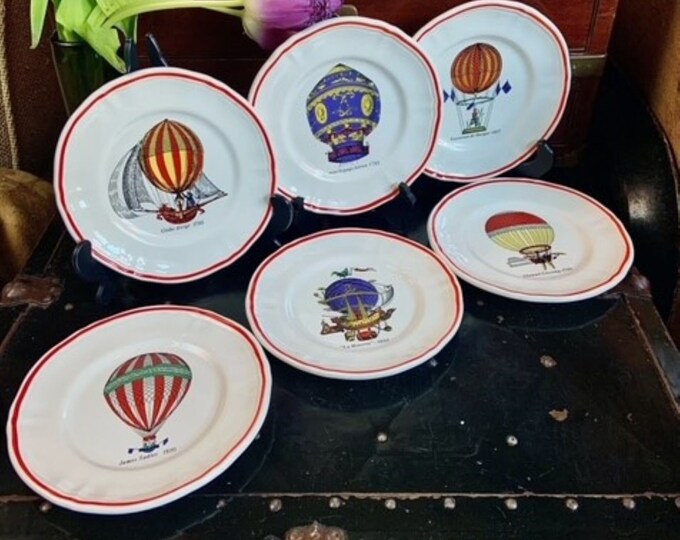 Set of 6 Longchamp Dessert/bread Plates Commemorating Most Famous Hot ...