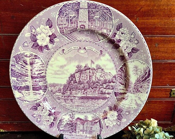 Jon Roth Old Staffordshire Ware Purple Transferware 10" Plate - Starved ...