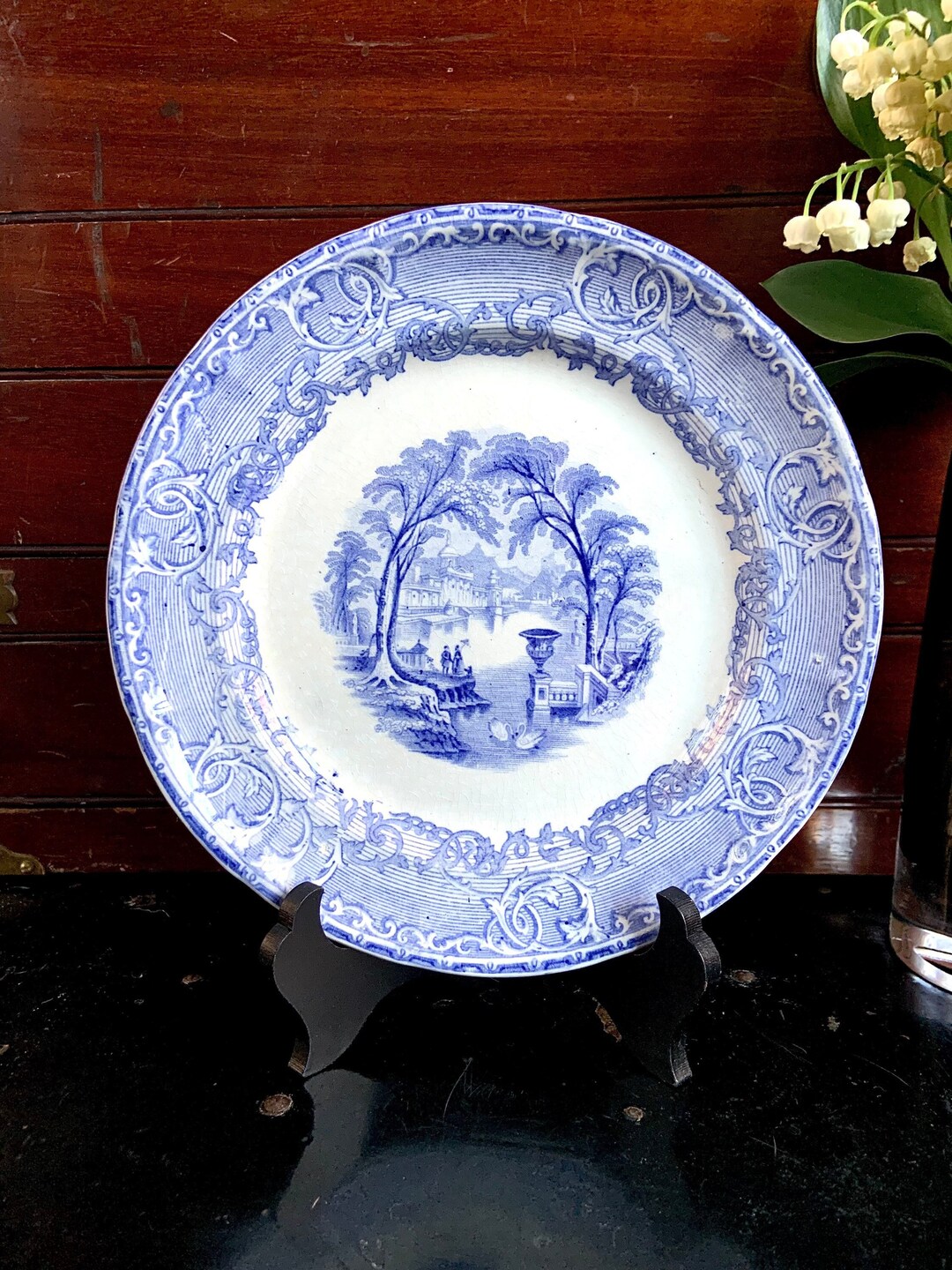 Antique Podmore and Walker (PW & Co) Venus Pearl Stone Ware Salad Plate ...