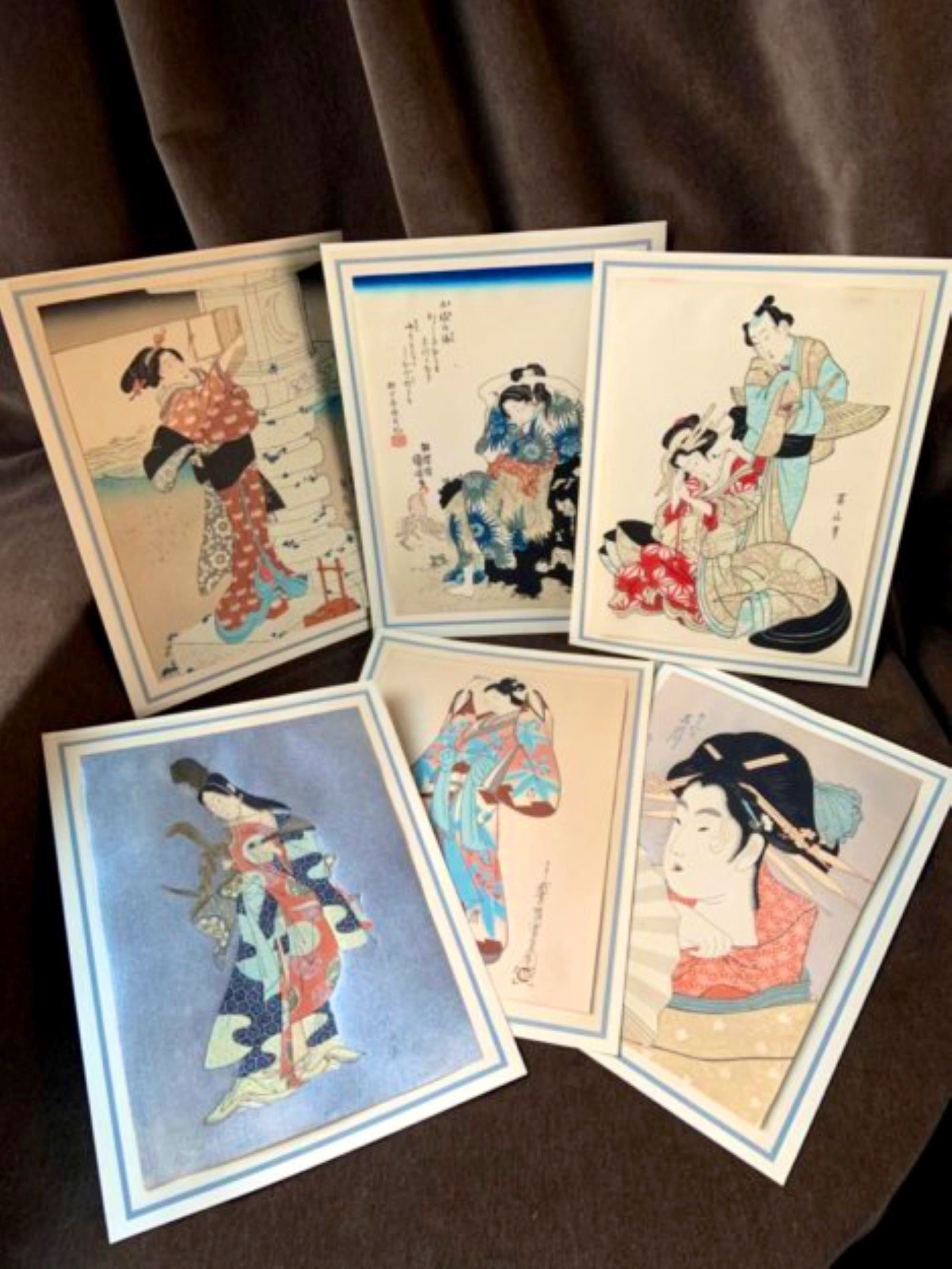 Set of 6 Vintage Japanese Geisha Art Prints | Etsy