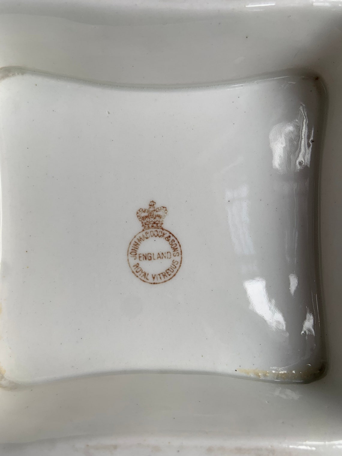 Antique John Maddock & Sons Square Pedestal Dish - Etsy