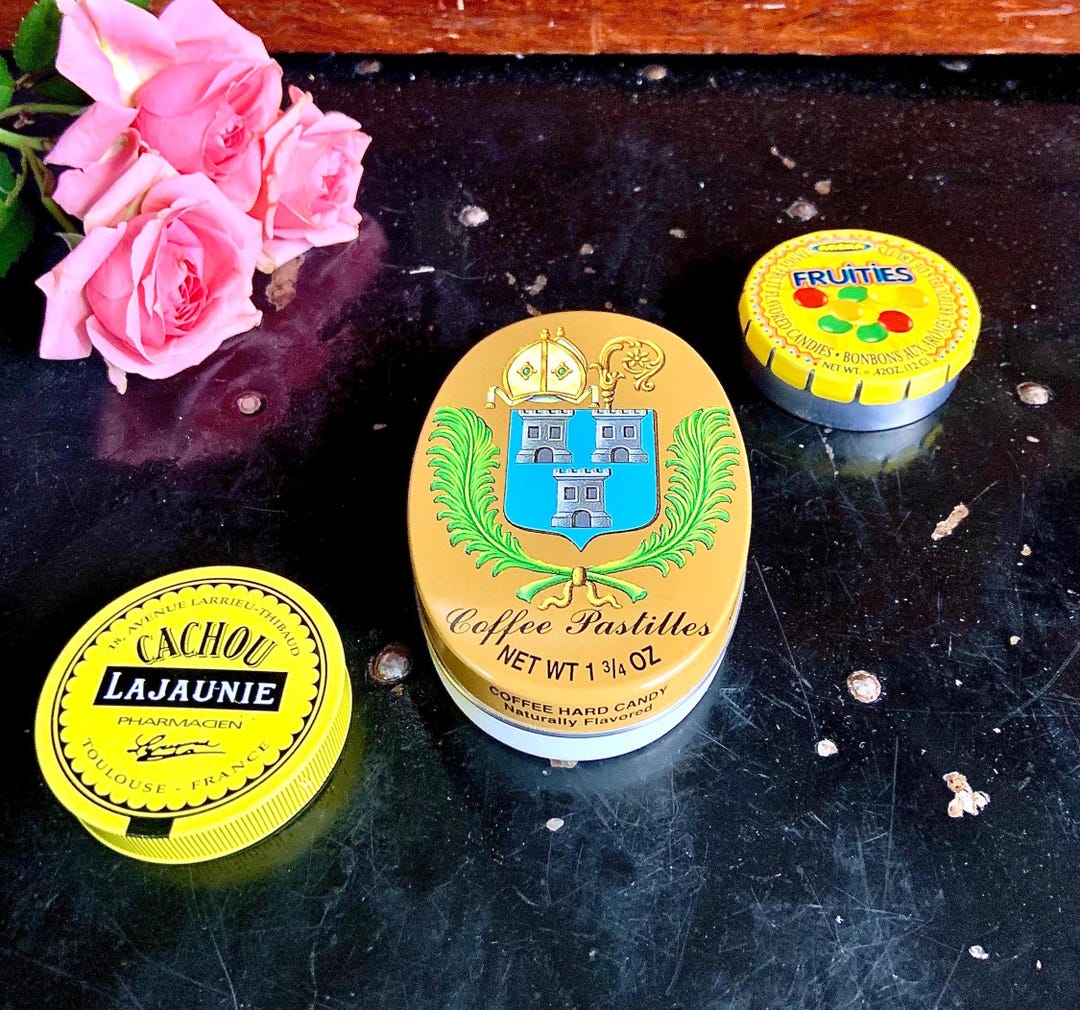 Set of 3 French Vintage Small Candy Tins - Etsy