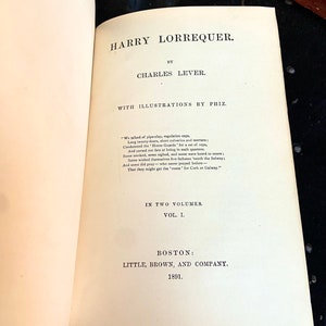 Antique Military Novels of Charles Lever by Harry Lorrequer Volume 1 ...