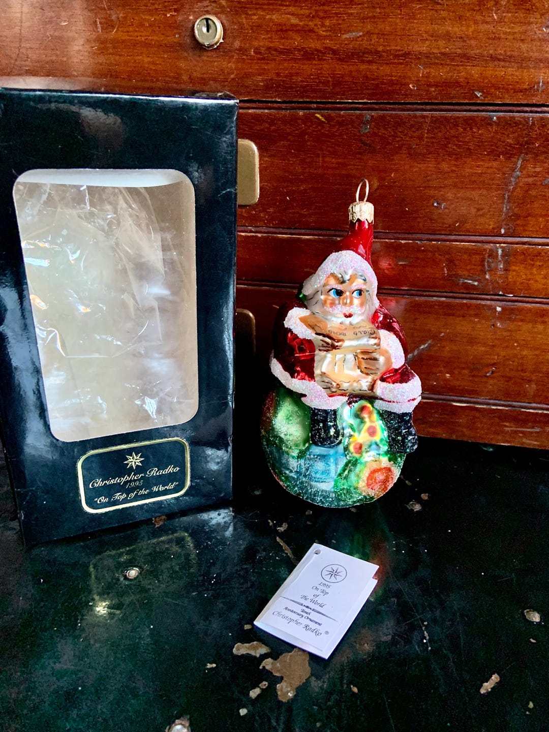 1995 Christopher Radko “on the Top of the World” Christmas Ornament ...